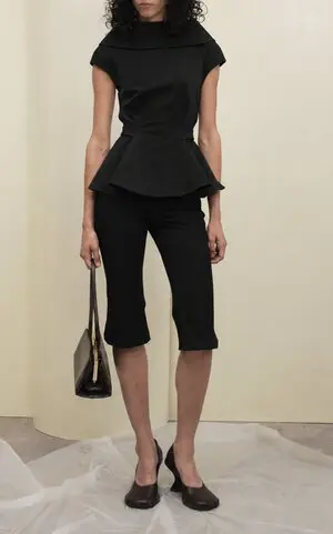Arakii Peplum Boat Neck Top