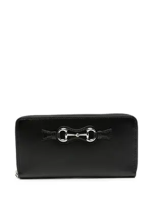Gucci Horsebit Zip Around Wallet - Black