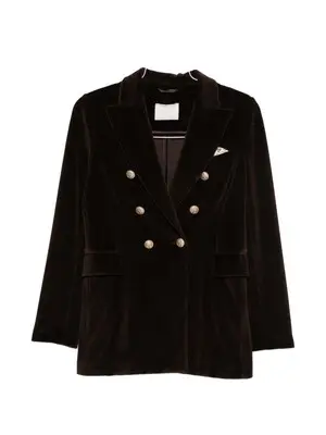 CIRCOLO 1901 Cotton Double-breasted Jacket - Brown