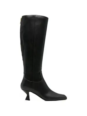SERGIO ROSSI Leather Heel Boots