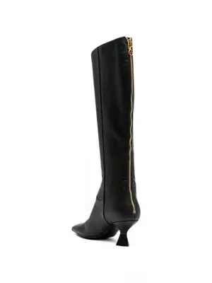 SERGIO ROSSI Leather Heel Boots