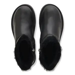 BIRKENSTOCK Uppsala Zip Shearling Natural Leather - Black