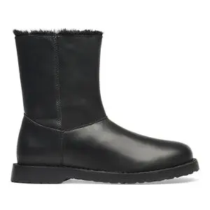 BIRKENSTOCK Uppsala Zip Shearling Natural Leather - Black