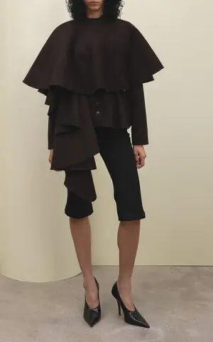 Arakii Ruffled Wool-cashmere Scarf