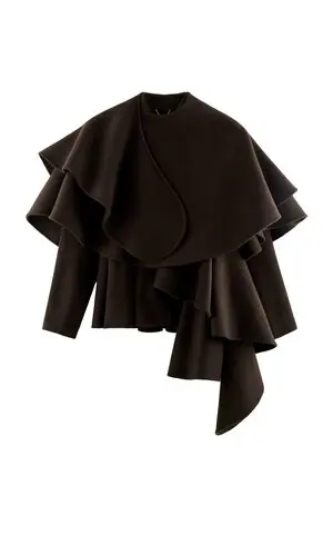 Arakii Ruffled Wool-cashmere Scarf