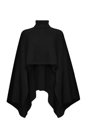 DI STAVNITSER Cashmere Blend Poncho Black