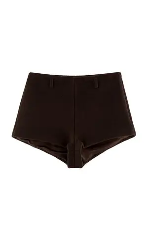 Arakii Tailored Wool Shorts - Brown