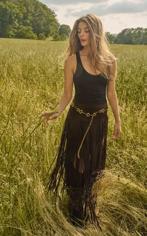 Cara Cara Fringe Lamb Suede Midi Skirt