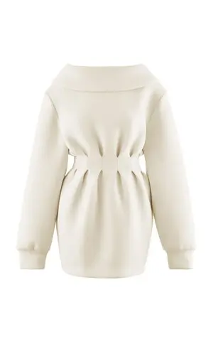 Arakii Wide Collar Mini Dress - Ivory