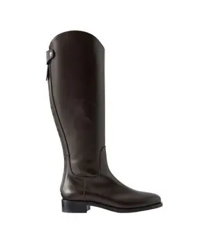AeydĒ Hector Leather Knee High Boots - Brown