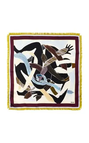 OTZIO Double-printed Silk-twill Scarf - Multi