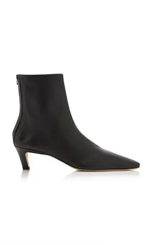 TOTEME Mid-heel Leather Ankle Boots - Brown