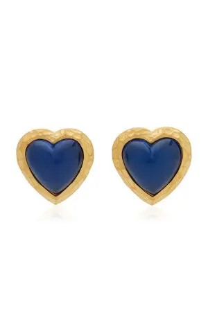 ANABELA CHAN Heart 24k Gold And Aluminum Gem Earrings