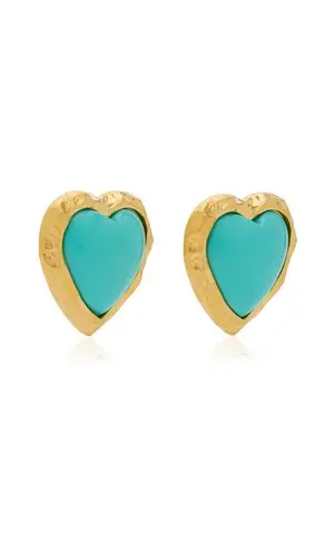 ANABELA CHAN Heart 24k Gold And Aluminum Earrings