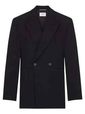 Saint Laurent Wool-blend Jacket For - Black