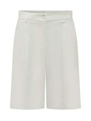 Pinko High-waisted Bermuda Shorts - Bianco