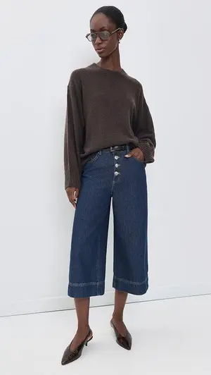 REFORMATION Cove Cashmere Oversized Crew Sweater