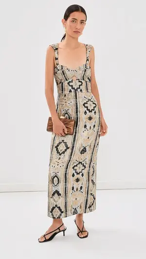 Johanna Ortiz Jacquard Tropicana Ankle Dress