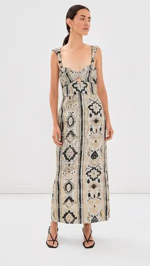 Johanna Ortiz Jacquard Tropicana Ankle Dress