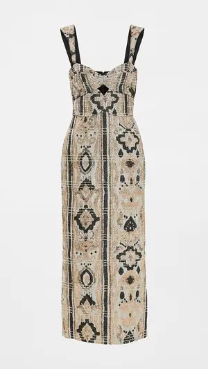Johanna Ortiz Jacquard Tropicana Ankle Dress