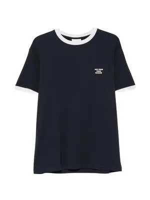 Drole De Monsieur Drole De Monsieur Organic Cotton Graphic T-Shirt For Men Navy