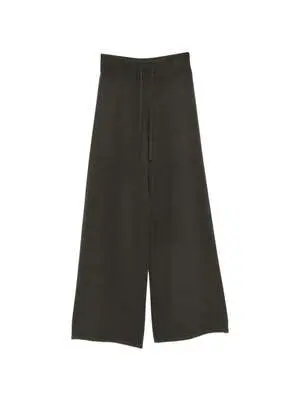 LISA YANG Cashmere Wide-leg Pants With Elastic Waist And Side Pockets