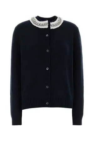 Prada Wool-cashmere Cardigan - Blue