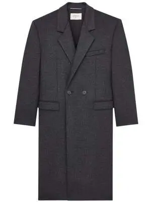 Saint Laurent 100% Wool Coat - Grey