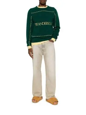 JW Anderson J.w.anderson Wool Sweater With Contrasting Logo