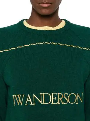 JW Anderson J.w.anderson Wool Sweater With Contrasting Logo
