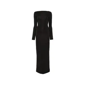 Cult Gaia Long Sleeve Evening Dress - Black