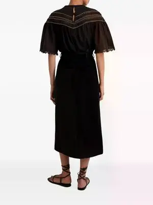 MARIE OLIVER Leighton Front-slit Midi Skirt
