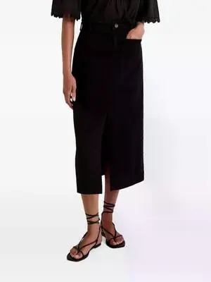 MARIE OLIVER Leighton Front-slit Midi Skirt