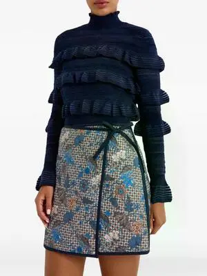MARIE OLIVER Adeline Ruffled Long-sleeve Sweater