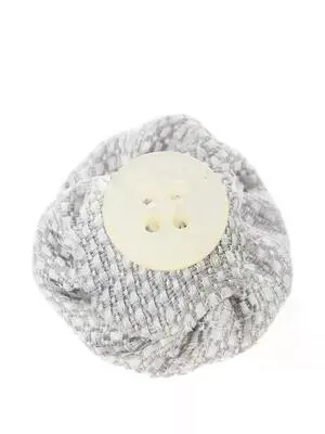 Corneliani Embroidered Silk Lapel Pin - Grey