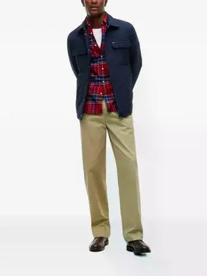 Tommy Hilfiger Padded Logo-patch Shirt Jacket - Blue