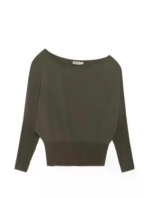 Simkhai Lavina Draped Off-shoulder Sweater - Green