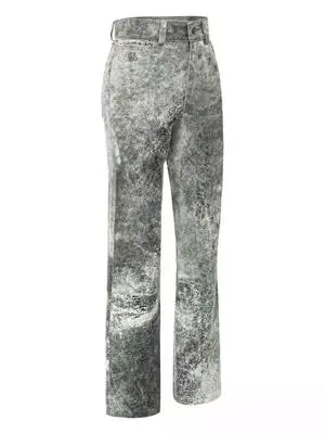 DANCASSAB Ruth Distressed-effect Leather Trousers