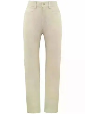 DANCASSAB Amira Straight-leg Suede Trousers - Neutrals
