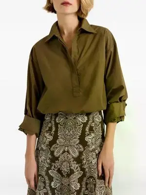 MARIE OLIVER Dallas Long-sleeve Polo Top
