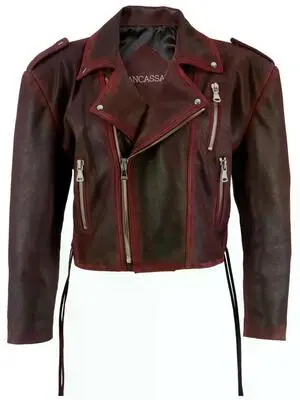 DANCASSAB Calista Leather Jacket - Red
