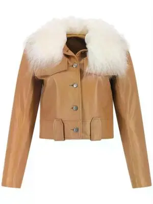 DANCASSAB Fanny Leather Jacket - Brown
