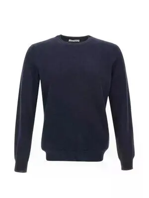 KANGRA Crew-neck Knitted Sweater - Blue