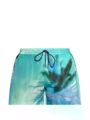 Paul Smith Photographic-print Drawstring Swim Shorts - Green