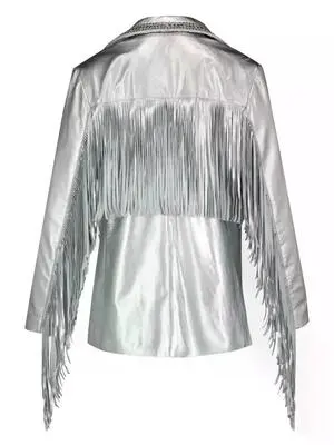 DANCASSAB Laurel Fringe-trim -leather Jacket