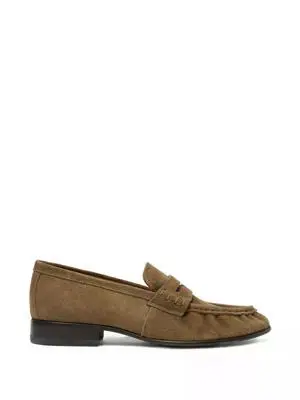 SCAROSSO Mar Suede Penny Loafers
