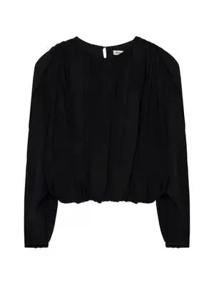 Simkhai Frida Draped Long-sleeve Top - Black