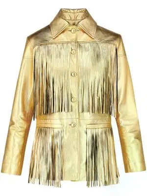 DANCASSAB Dixie Fringe-trim Jacket - Gold