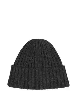 Fedeli Ribbed-knit Cashmere Beanie Hat - Grey