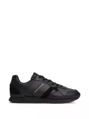 Tommy Hilfiger Logo-print Panelled Low-top Sneakers - Black